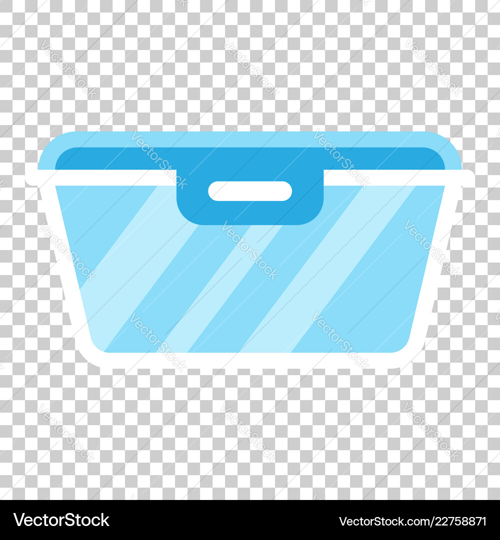 Food container icon in flat style kitchen bowl Vector Image