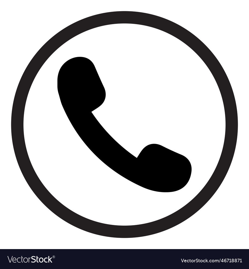 Phone icon circle call graphic icon Royalty Free Vector