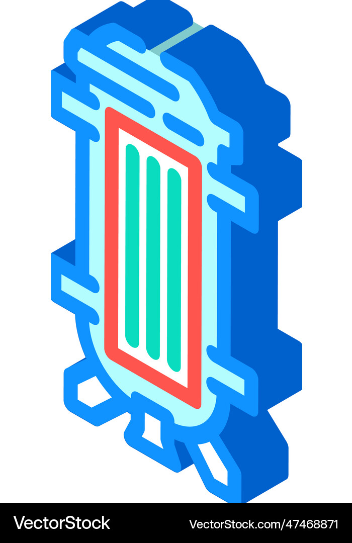 Reactor vessel nuclear energy isometric icon Vector Image