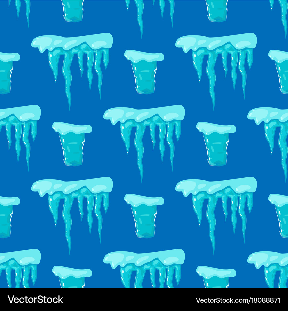 Realistic ice caps snowdrifts seamless pattern Vector Image