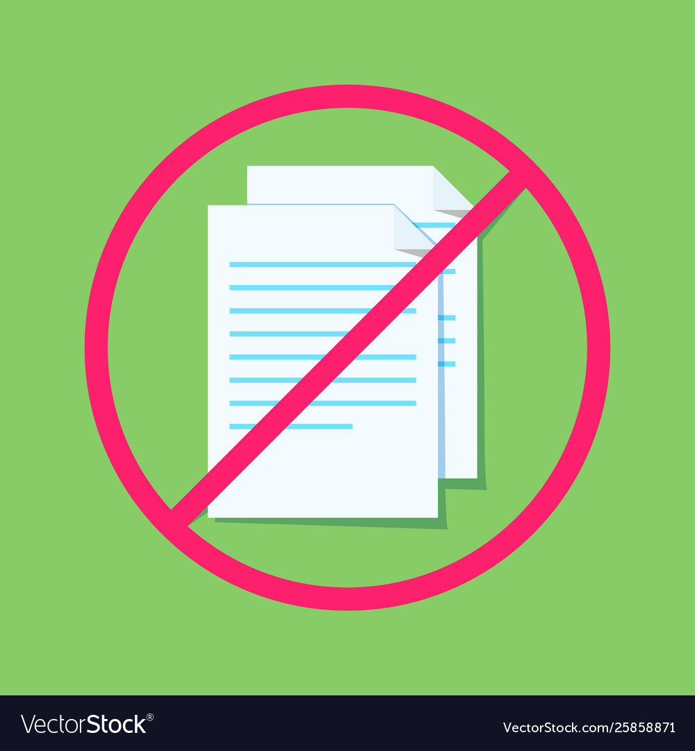 Rejection documents stack can Royalty Free Vector Image