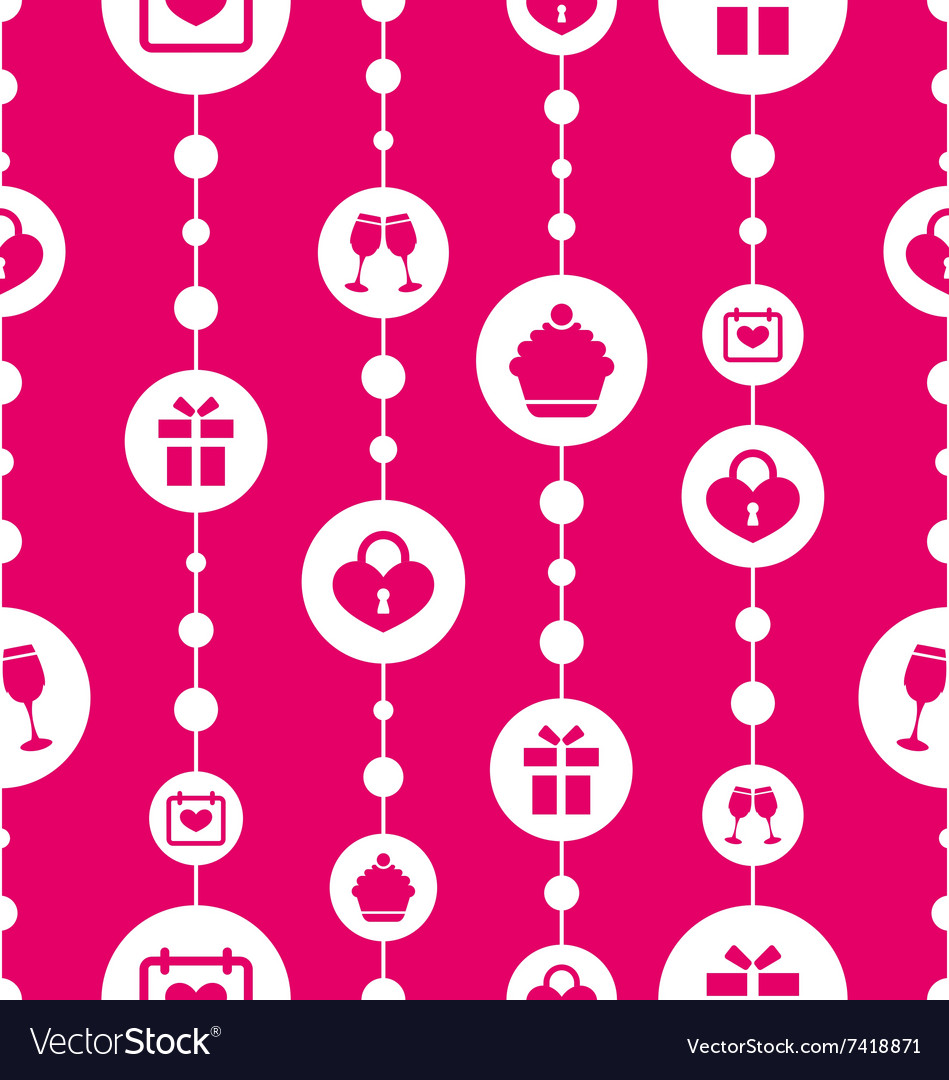 Seamless pattern with traditional objects Vector Image