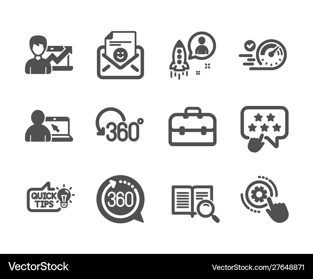 Set technology icons such as success business Vector Image