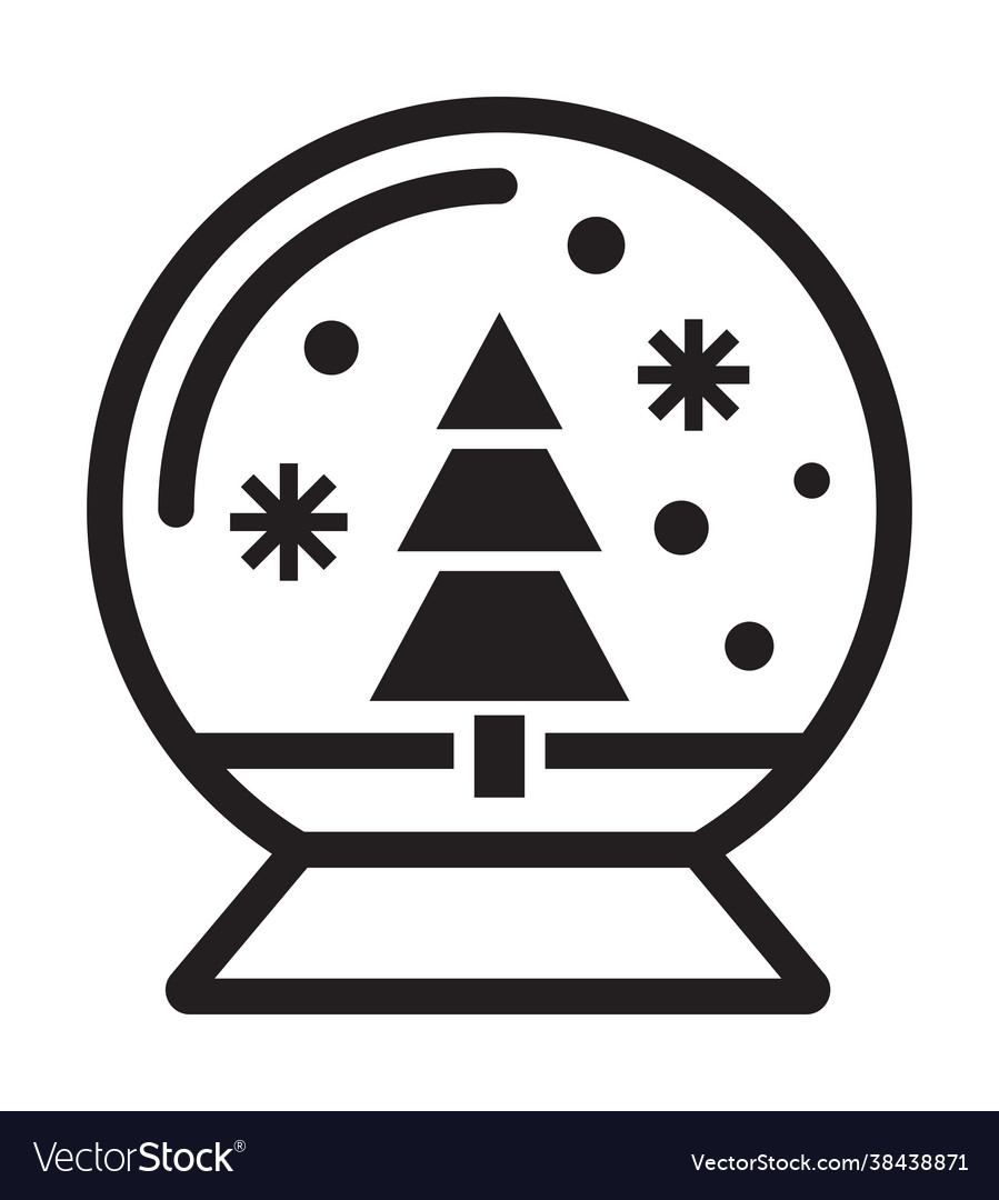 Snow globe Royalty Free Vector Image - VectorStock