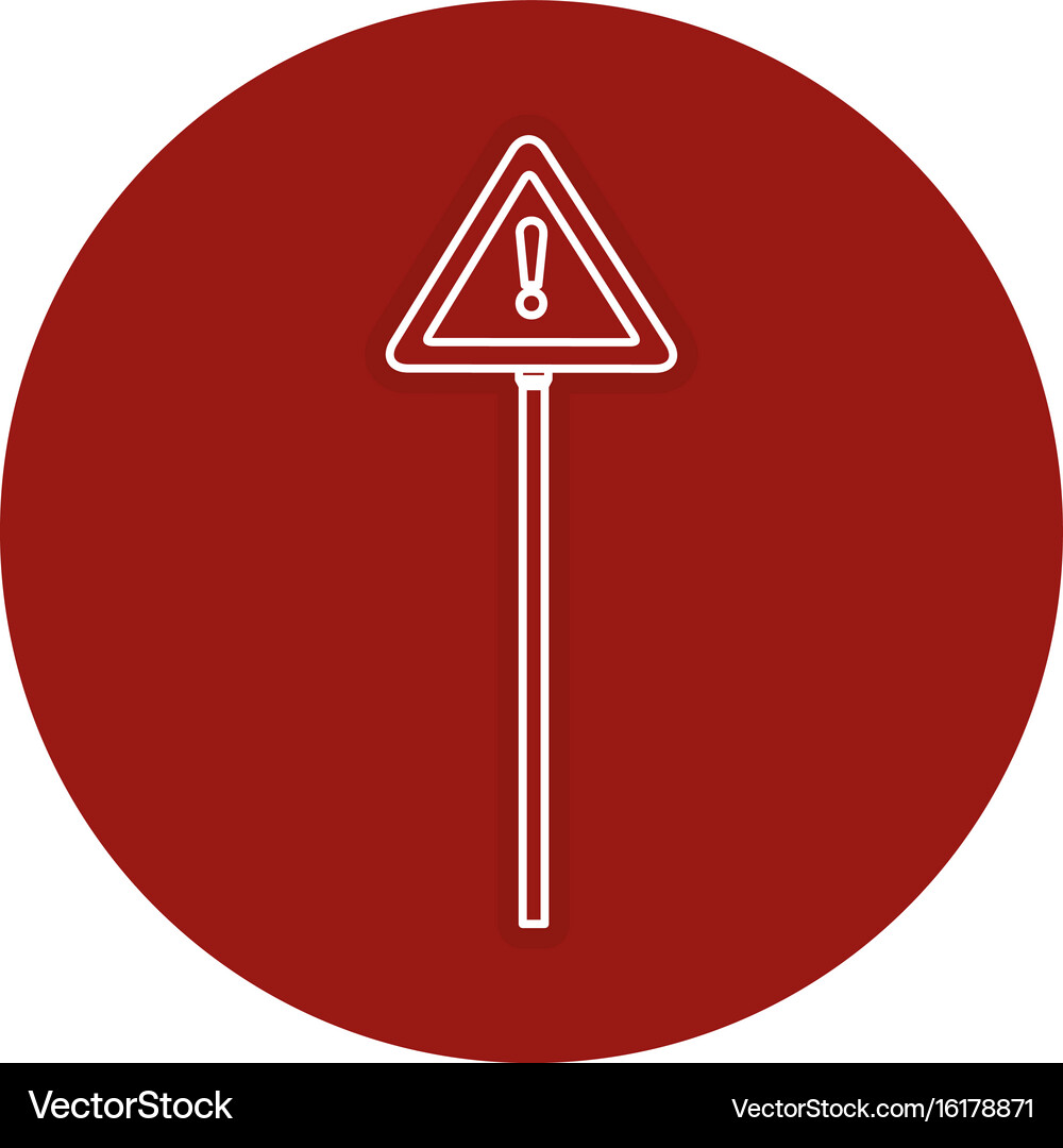 Traffic signal alert symbol Royalty Free Vector Image