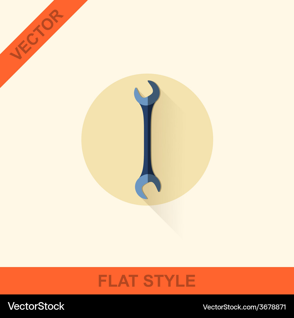 Wrench key sign icon service tool symbol Vector Image