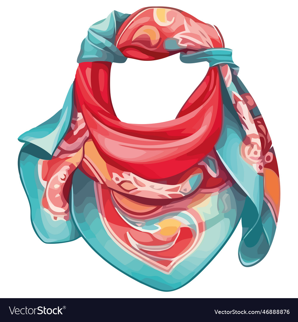 Abstract colored scarf Royalty Free Vector Image