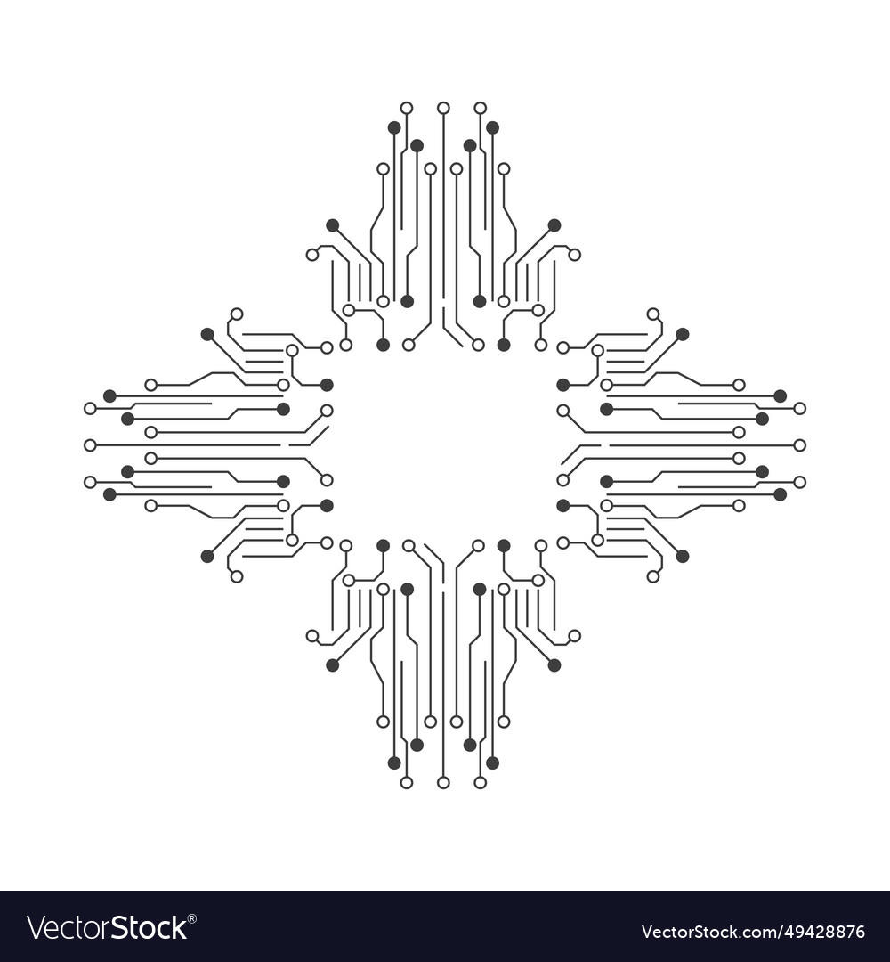 Circuit electric processor Royalty Free Vector Image