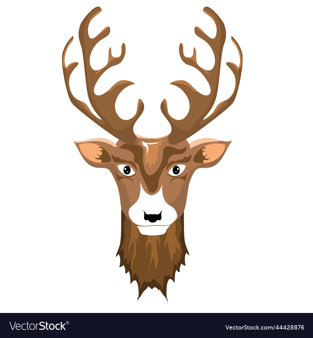 Deer head Royalty Free Vector Image - VectorStock