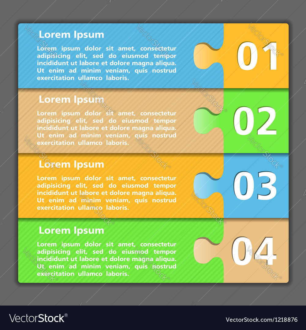 Design Template with Four Elements Royalty Free Vector Image