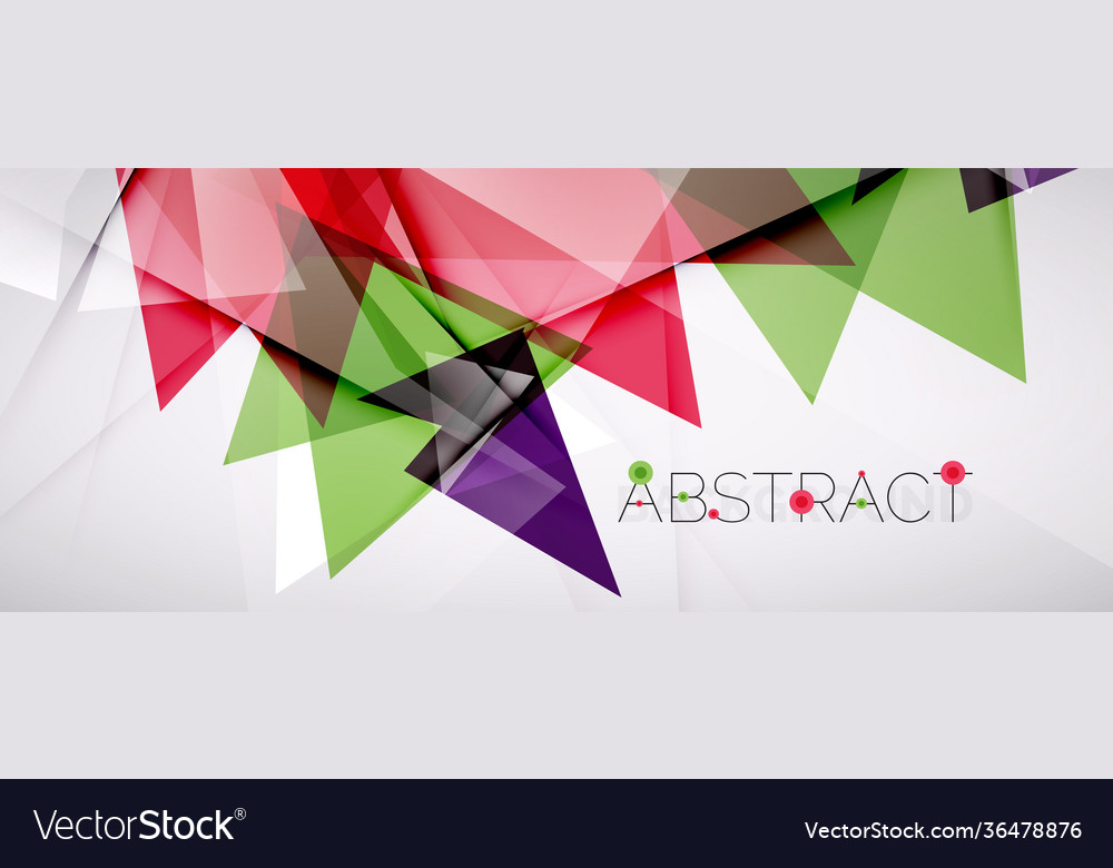 Geometric abstract background color triangle Vector Image