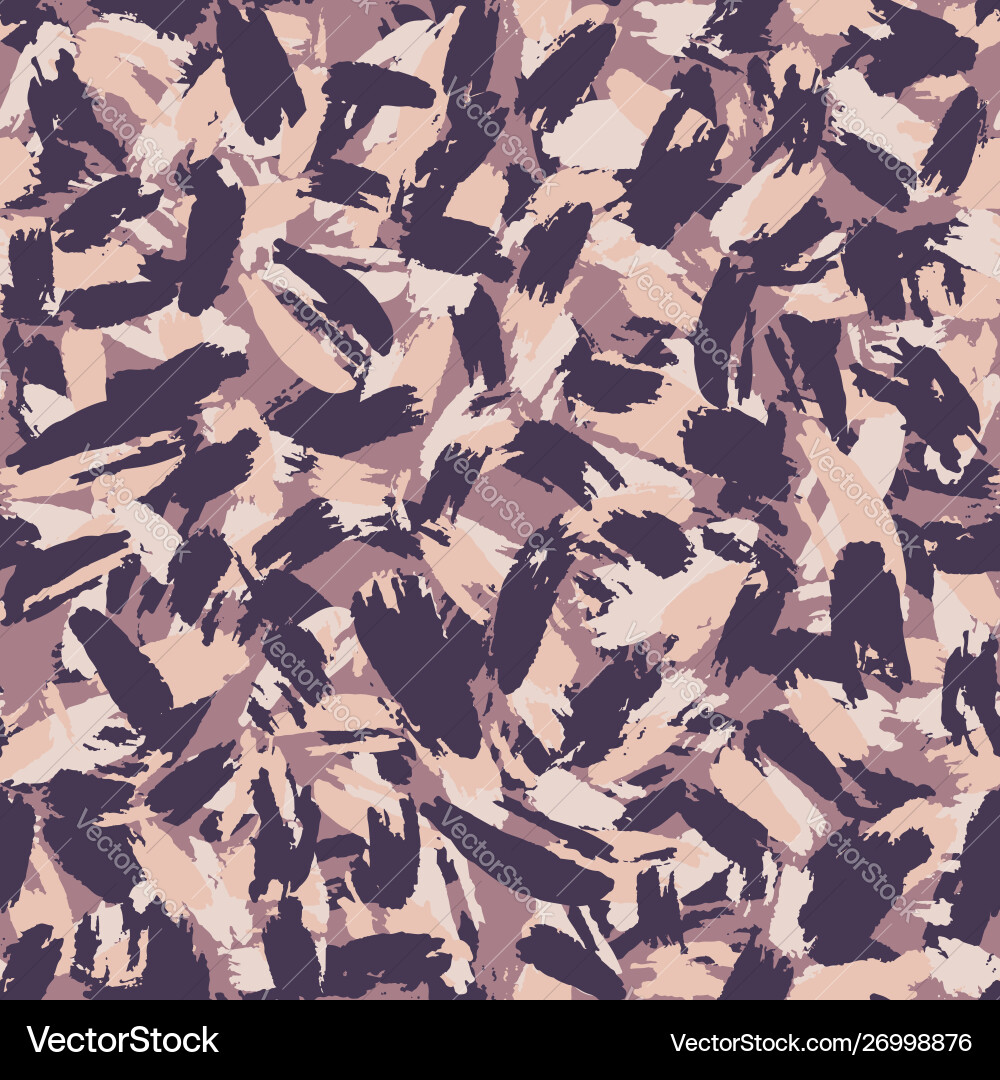 Hand drawn abstract grunge camouflage seamless Vector Image