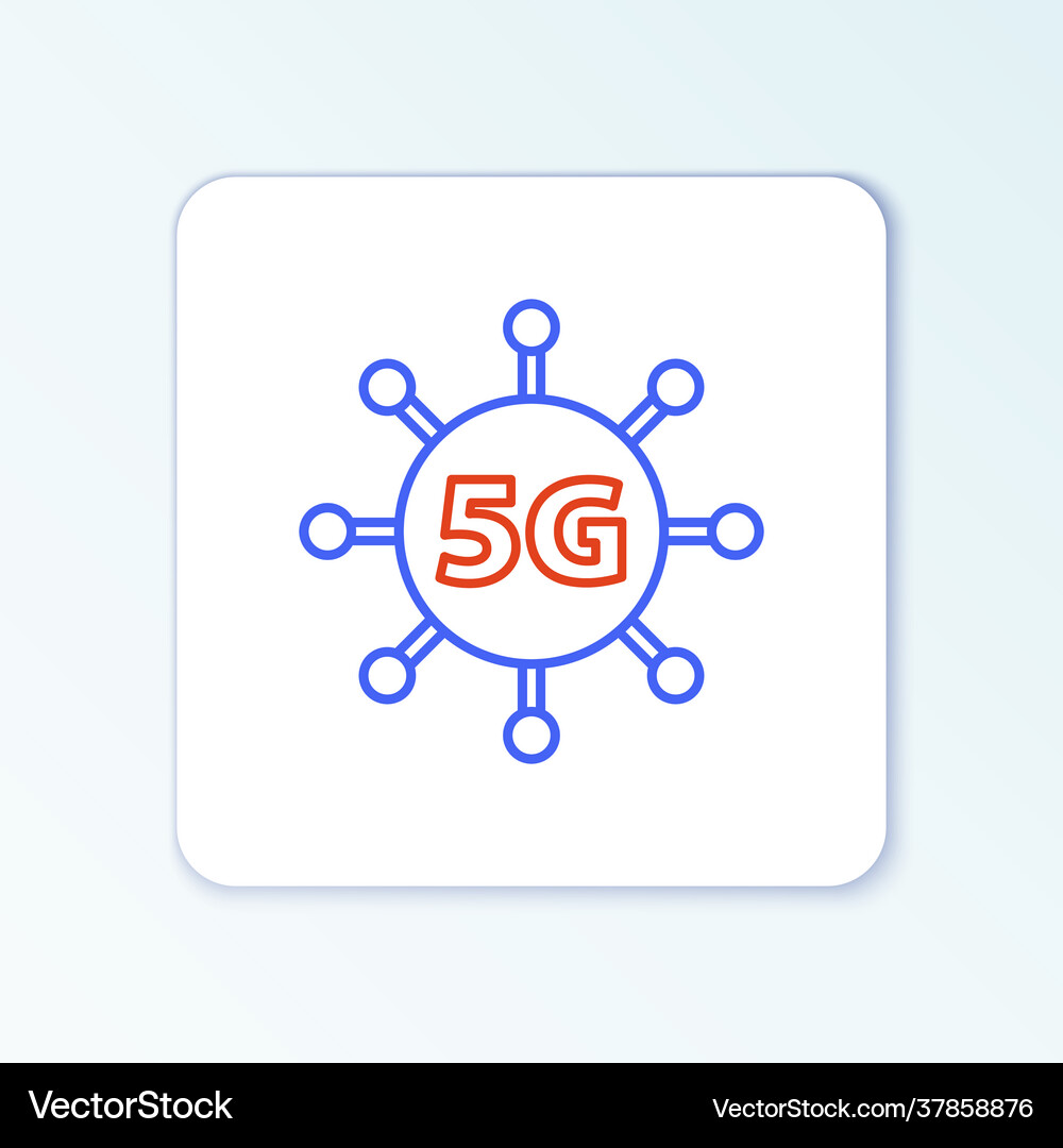 Line 5g new wireless internet wifi connection icon