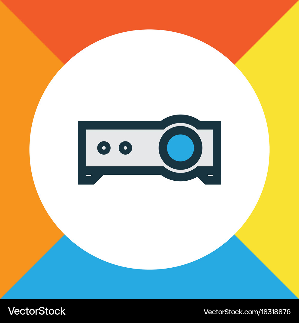 Projector colorful outline symbol premium quality Vector Image