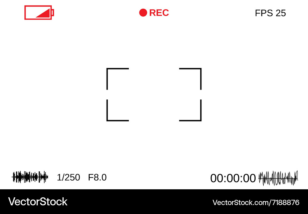 Template focusing screen of the camera Royalty Free Vector