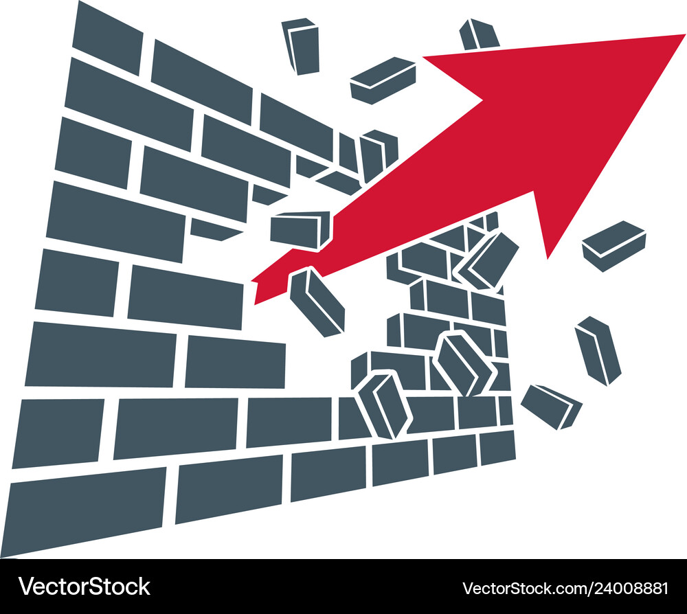 Arrow pointing upwards business success Royalty Free Vector