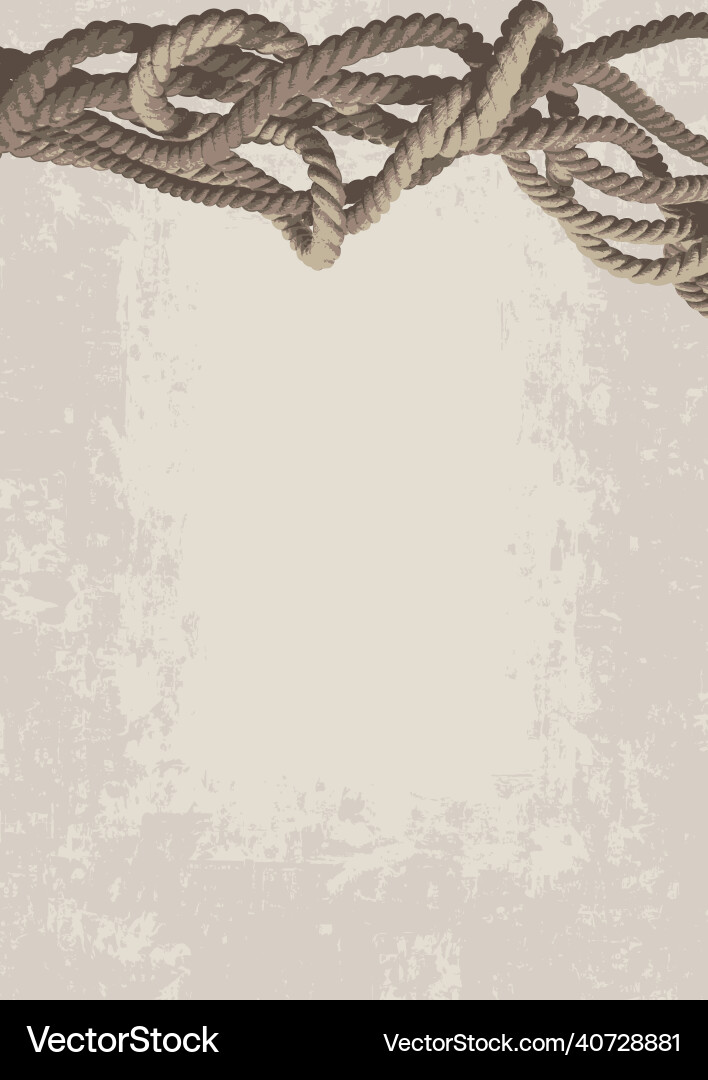 Background with place for text and a tangled rope Vector Image