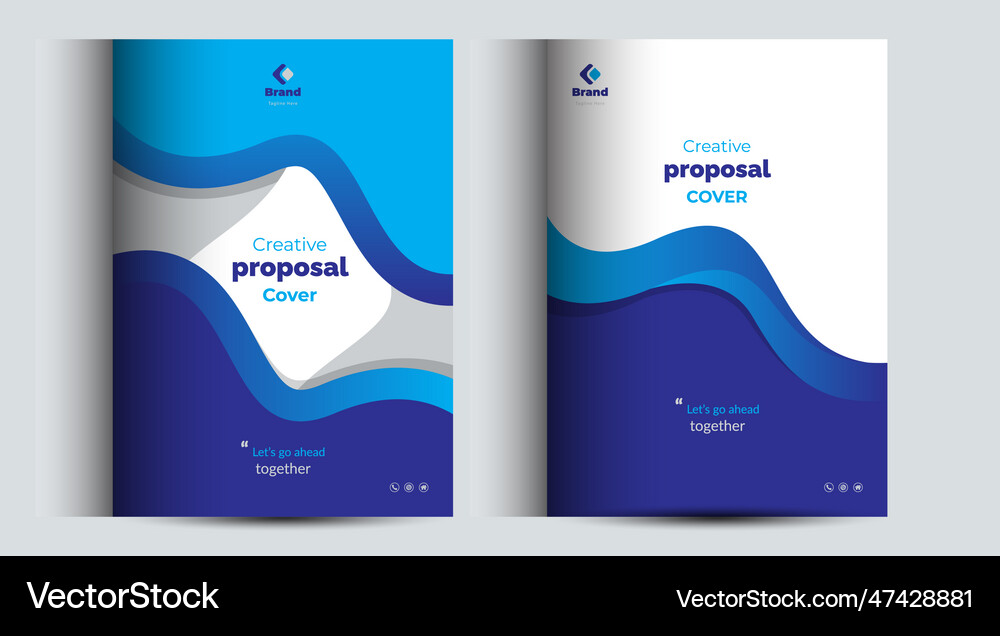 Business proposal catalog cover design template Vector Image