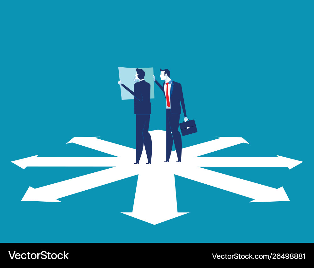 Business team are discussing on direction Vector Image