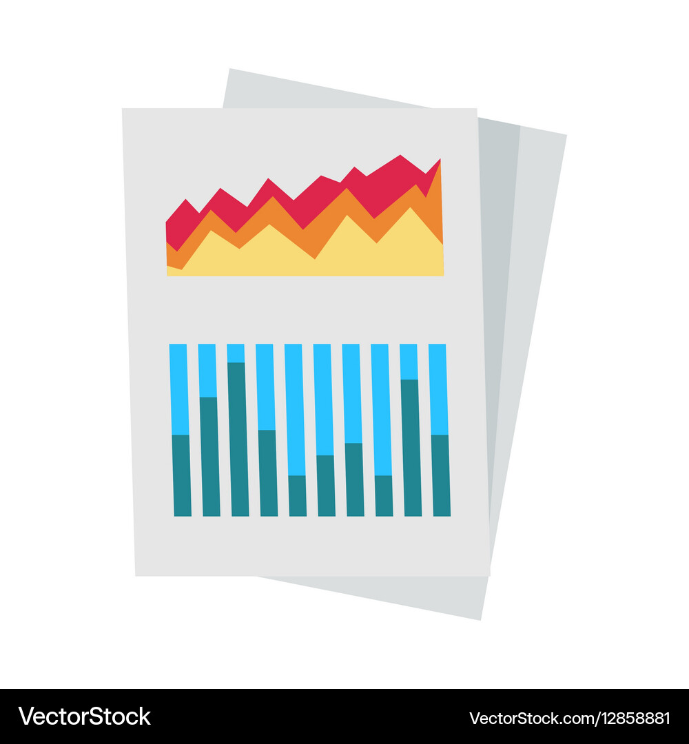 Diagram on paper icon Royalty Free Vector Image