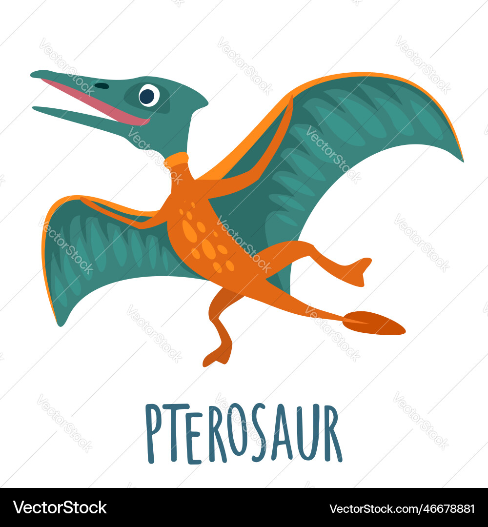 Dinosaur colorful flat Royalty Free Vector Image