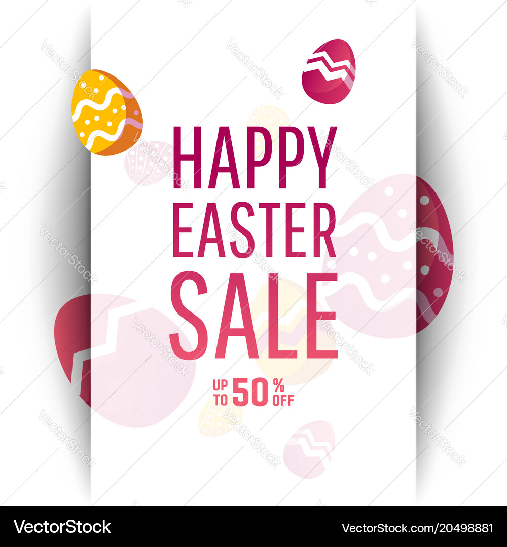 Easter sale banner with place for text Royalty Free Vector