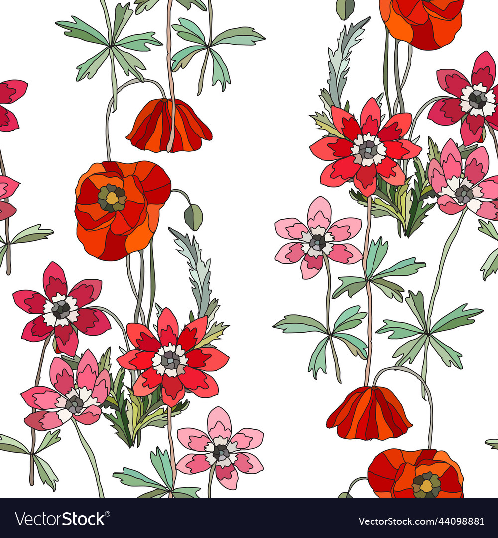 Floral seamless pattern Royalty Free Vector Image Floral seamless pattern Royalty Free Vector Image