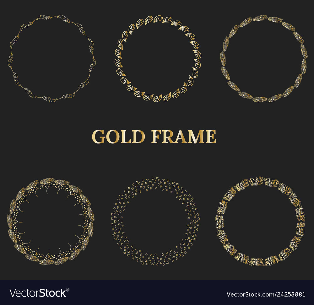 Gold frame Royalty Free Vector Image - VectorStock
