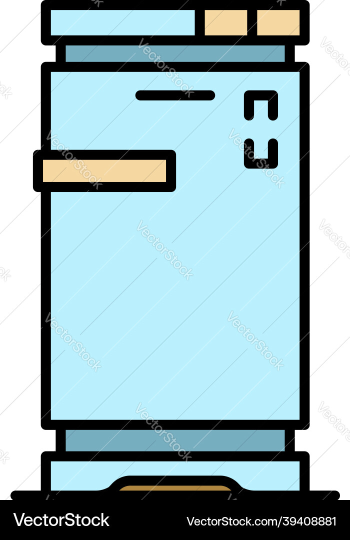 Home freezer icon color outline Royalty Free Vector Image