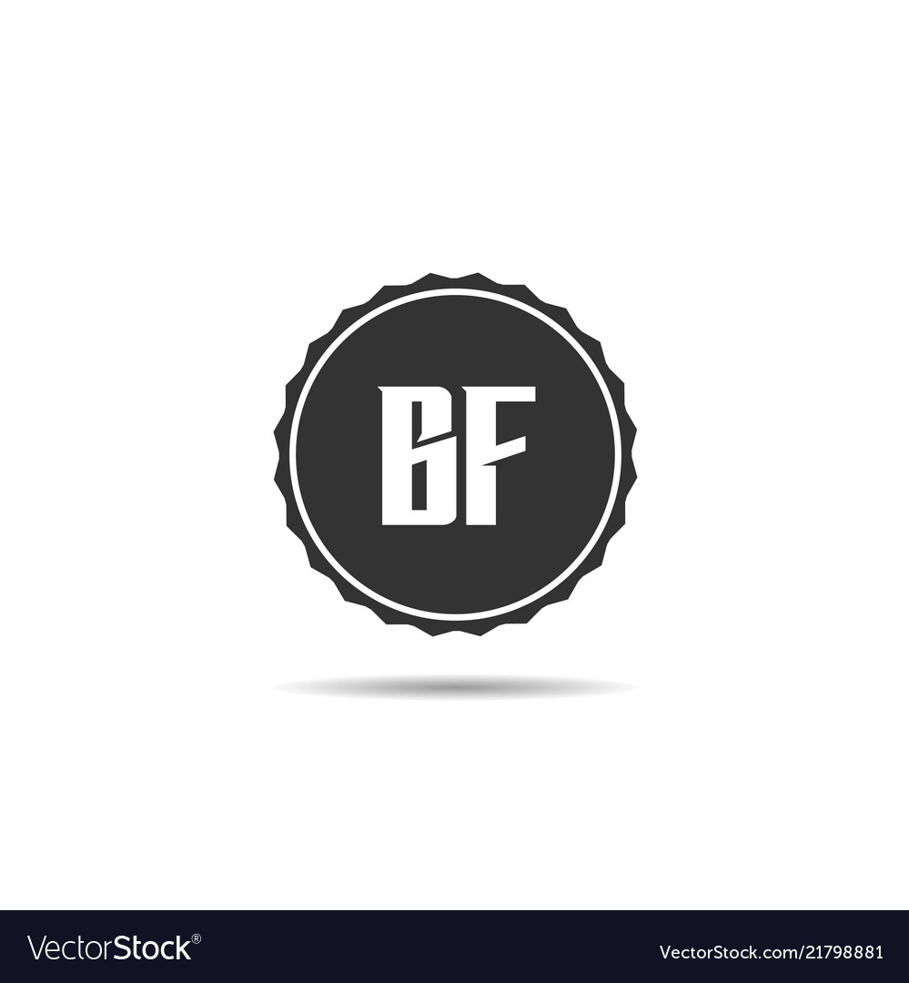 Initial letter bf logo template design Royalty Free Vector