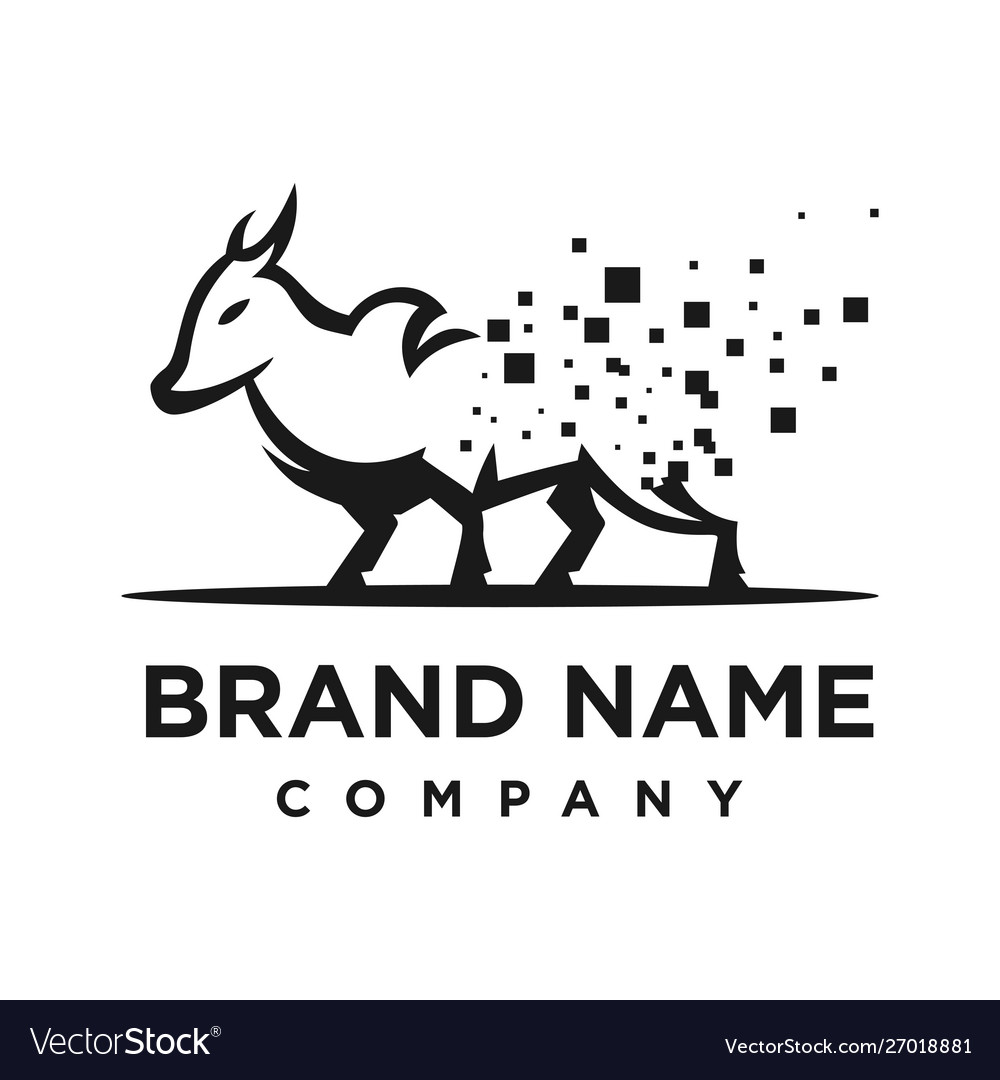 Logo cow processing technology Royalty Free Vector Image