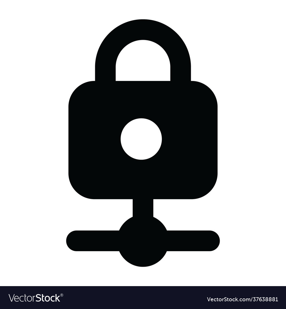 Network lock Royalty Free Vector Image - VectorStock