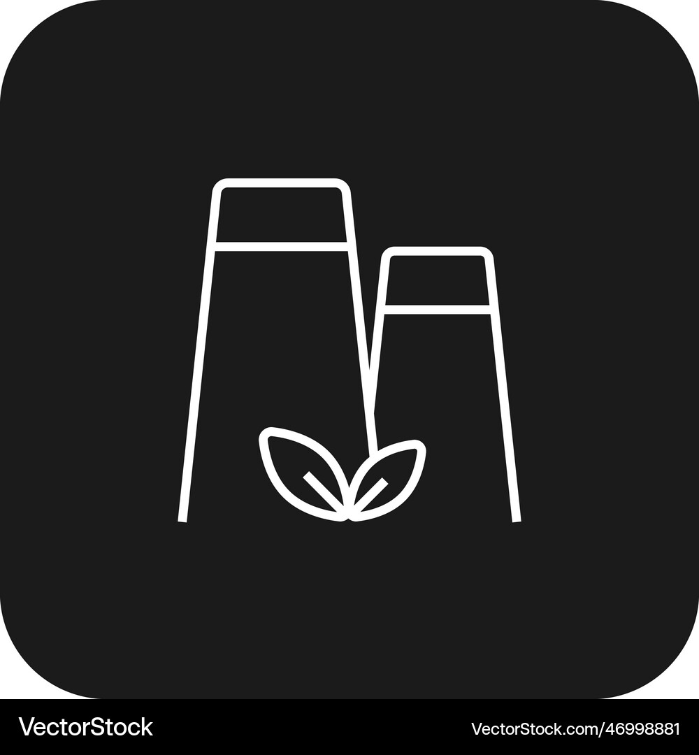 Powered power plant eco friendly icon with black Vector Image