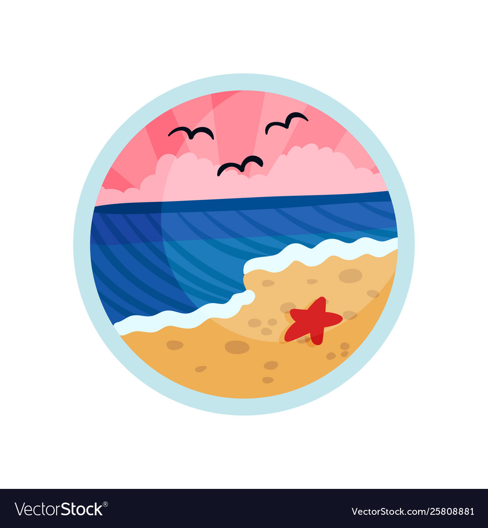 Starfish on beach Royalty Free Vector Image - VectorStock
