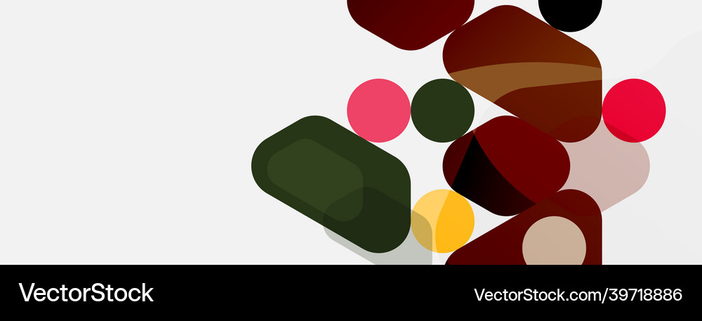 Abstract round geometric shapes and circles Vector Image