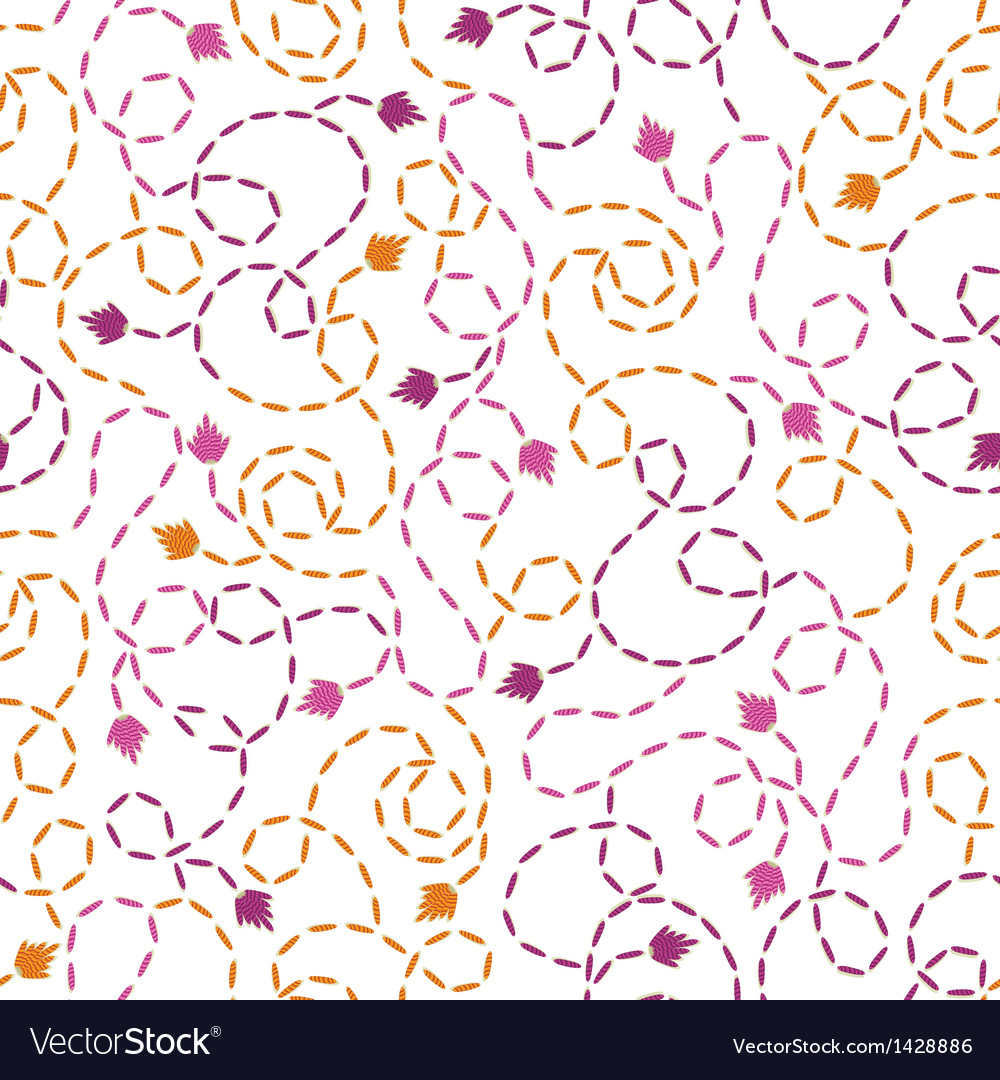Abstract thread stitches seamless pattern Vector Image