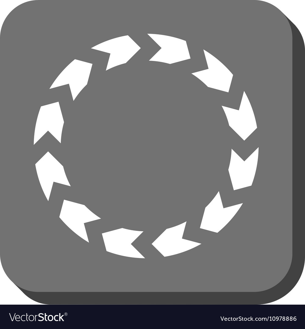 Circulation rounded square icon Royalty Free Vector Image