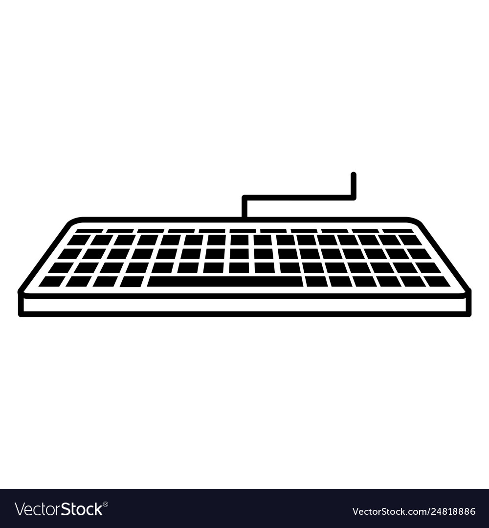 Computer keyboard isolated icon Royalty Free Vector Image