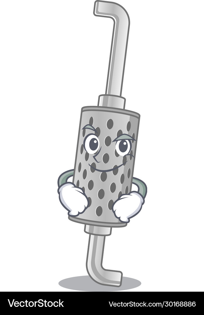 Cool exhaust pipe mascot character with smirking Vector Image