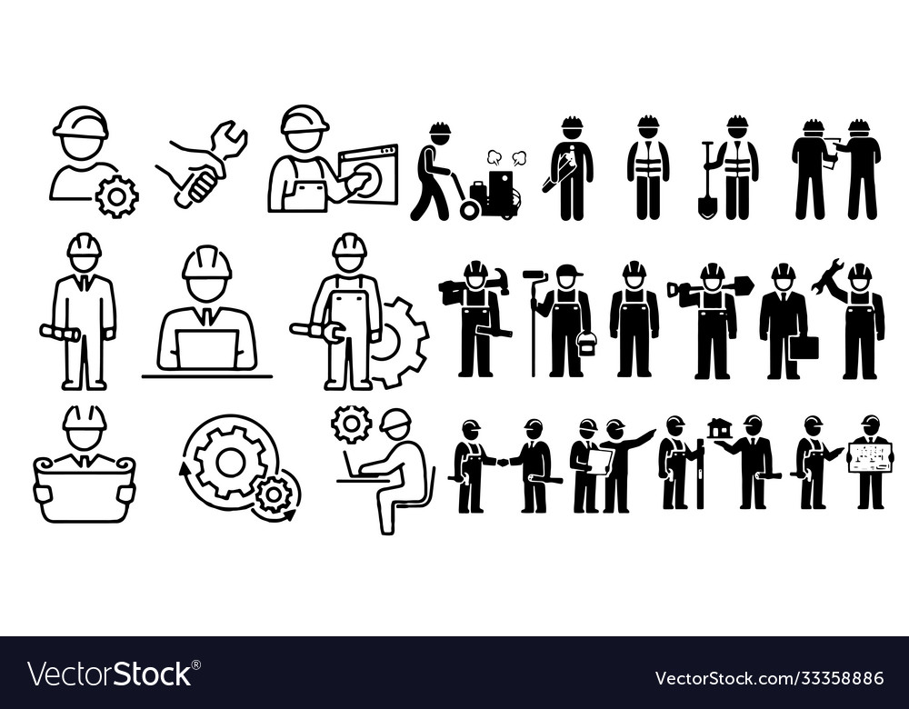 Engineering trendy flat style isolated Royalty Free Vector Engineering trendy flat style isolated Royalty Free Vector