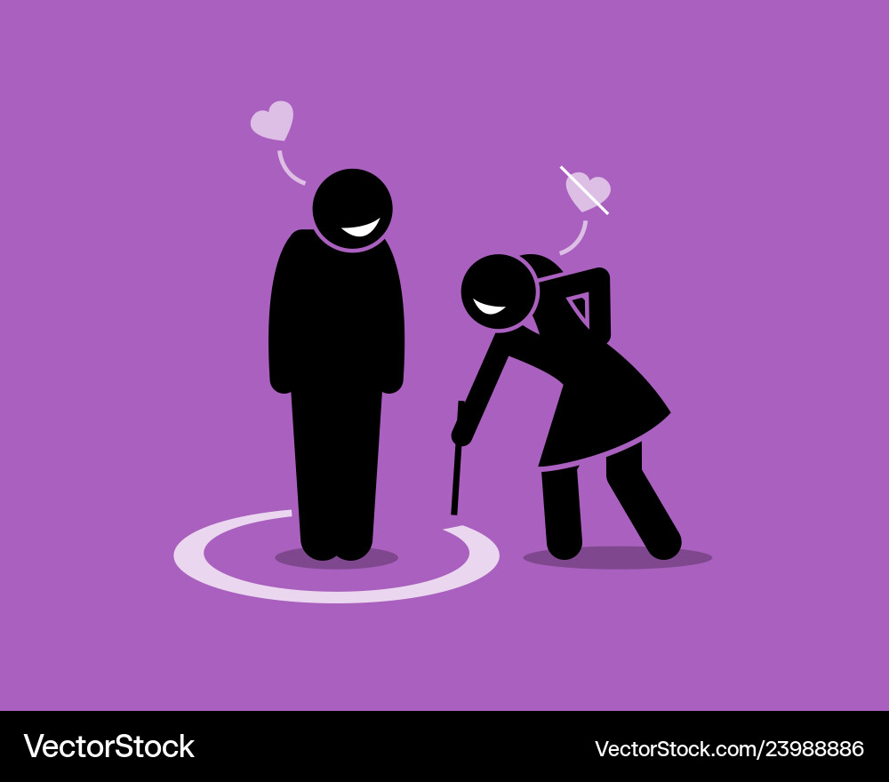 Friend zone concept artwork depicts a man is Vector Image