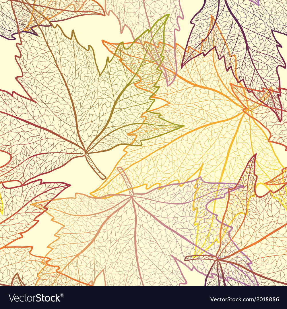 Maple Leaf Autumn Pattern Royalty Free Vector Image