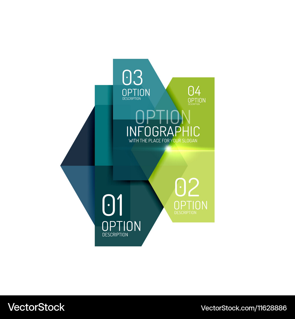 Paper geometric abstract infographic layouts Vector Image