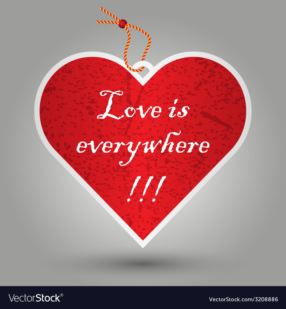 Valentine heart tag Royalty Free Vector Image - VectorStock
