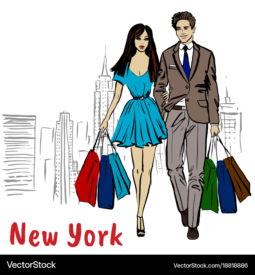 Woman and man Royalty Free Vector Image - VectorStock