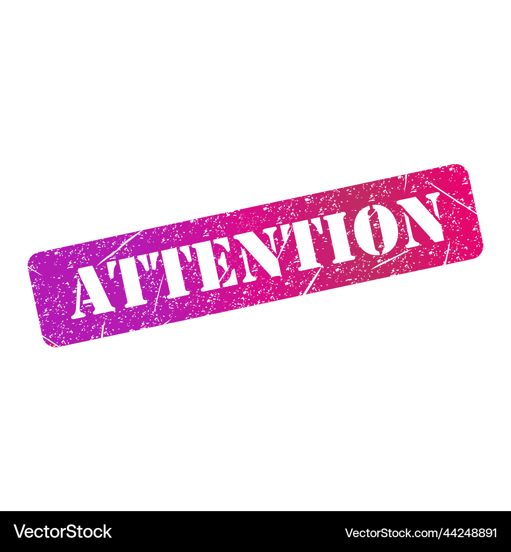 Attention stamp symbol label sticker sign button Vector Image