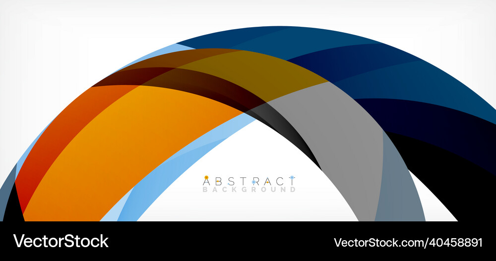 Color circle shapes minimal geometric background Vector Image