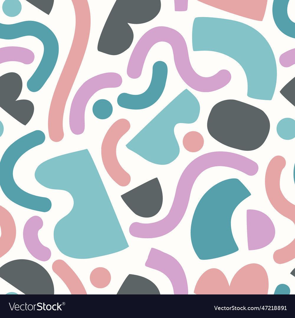 Geometric shape lines dots seamless pattern Vector Image