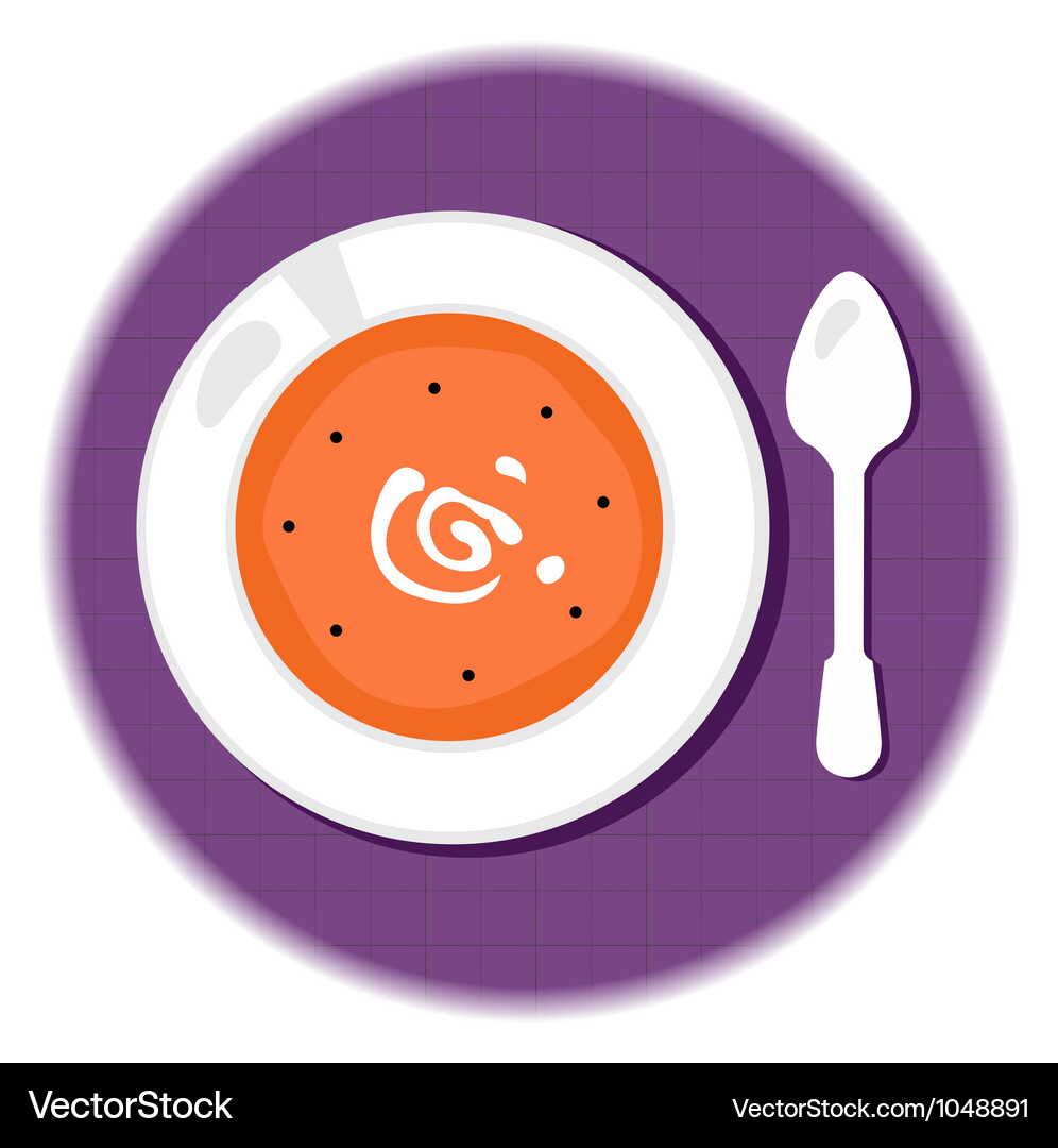 Halloween pumpkin orange soup in circle Royalty Free Vector