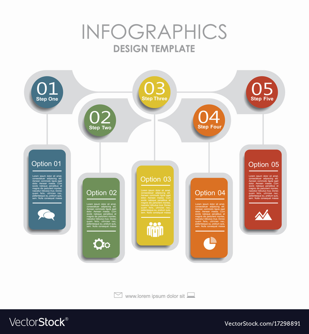 Infographic template can be used for workflow Vector Image